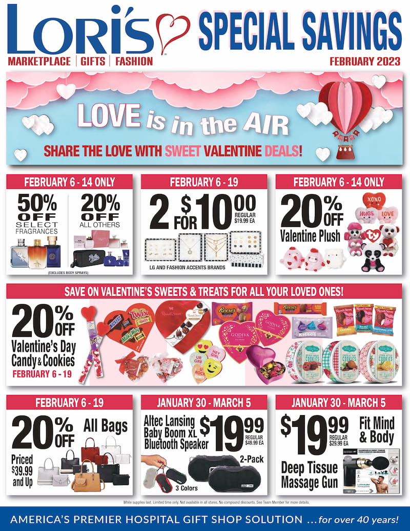 Lori's Gift Shop In Store Specials | Hospital Gift Shop